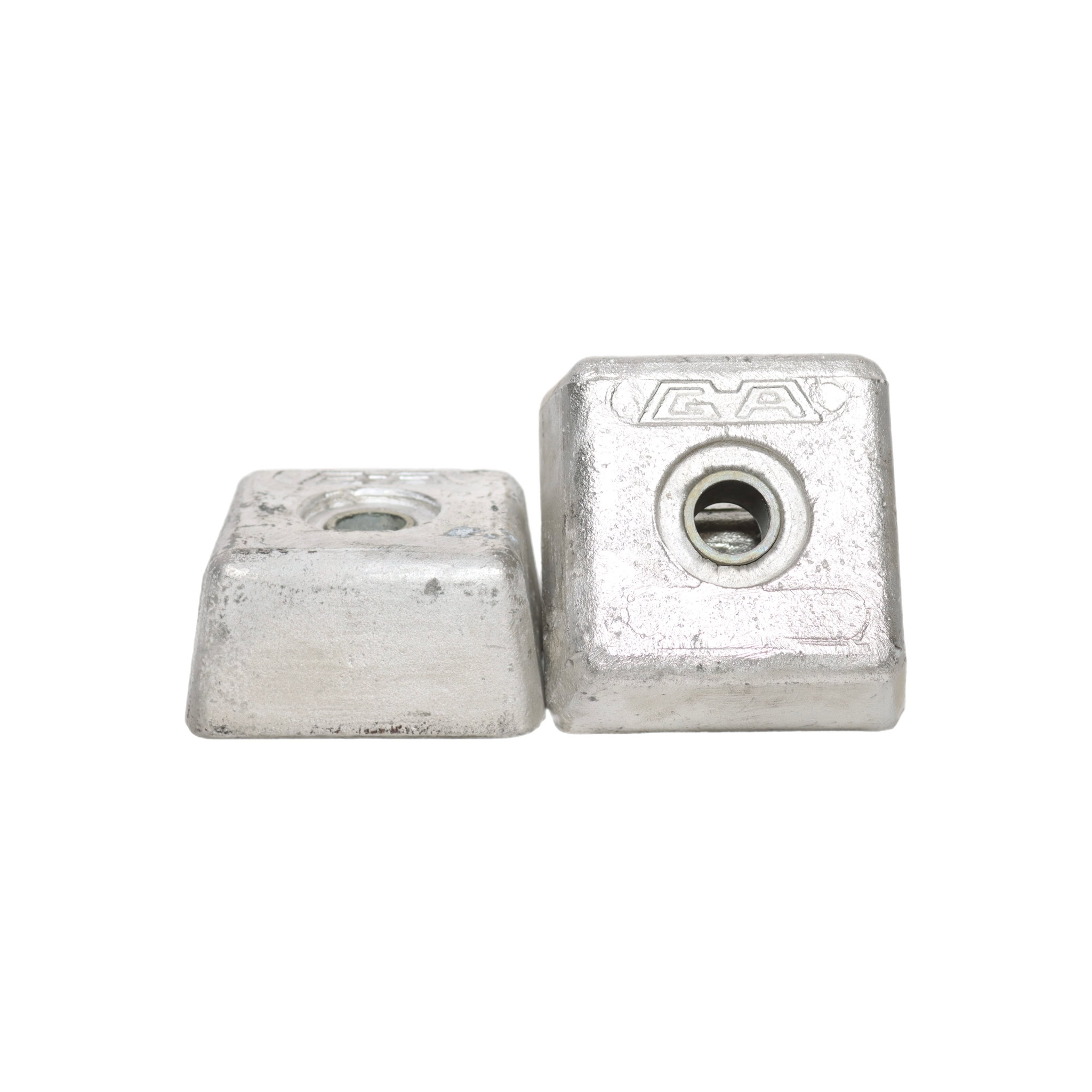 Condenser H-1 Mag Anode 4" X 4" X 2"; 3/4" dia. Recessed Pipe Core ...