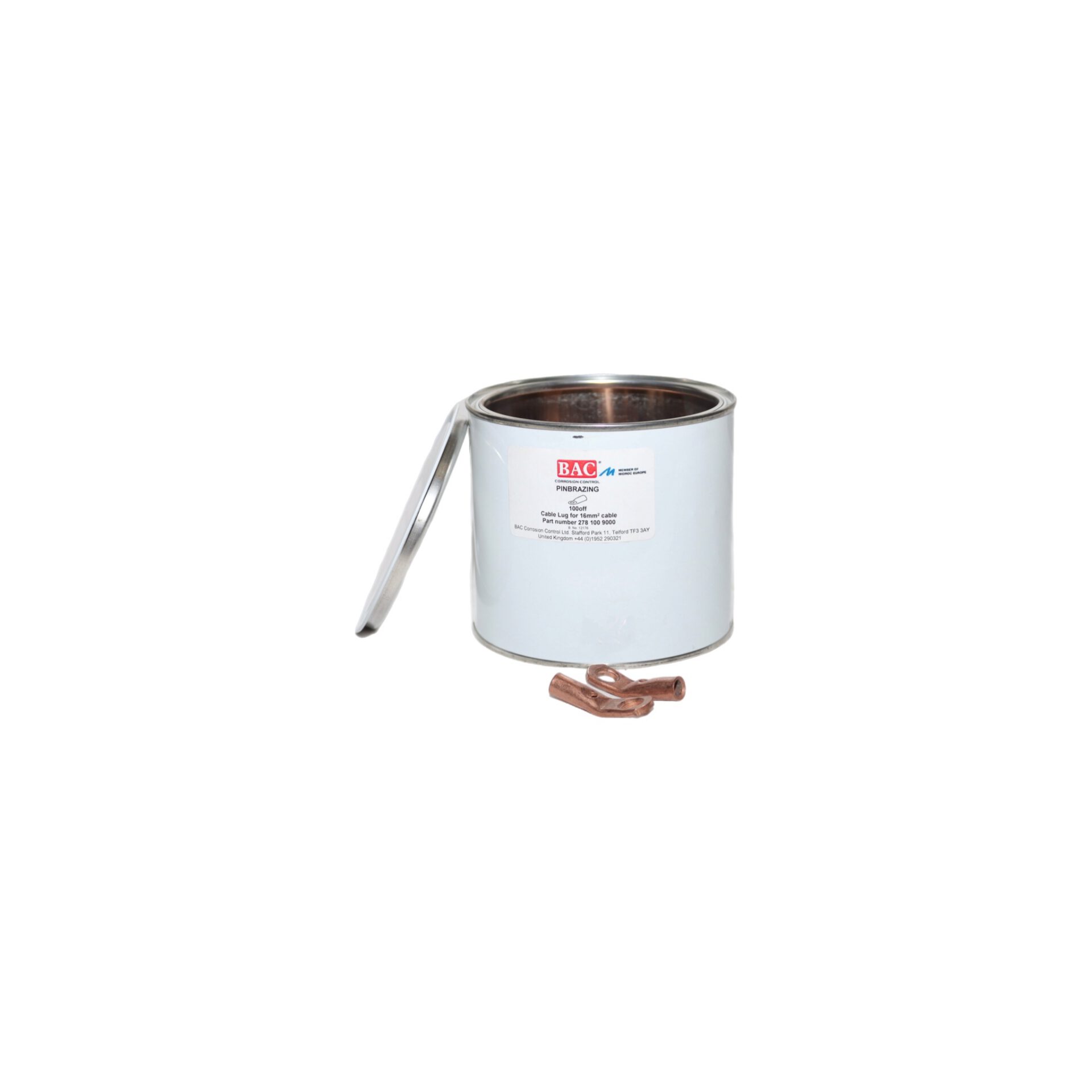 Pin Brazing; Cable lug 16mm cable...(#4 wire) 100/pack - BK Corrosion, LLC
