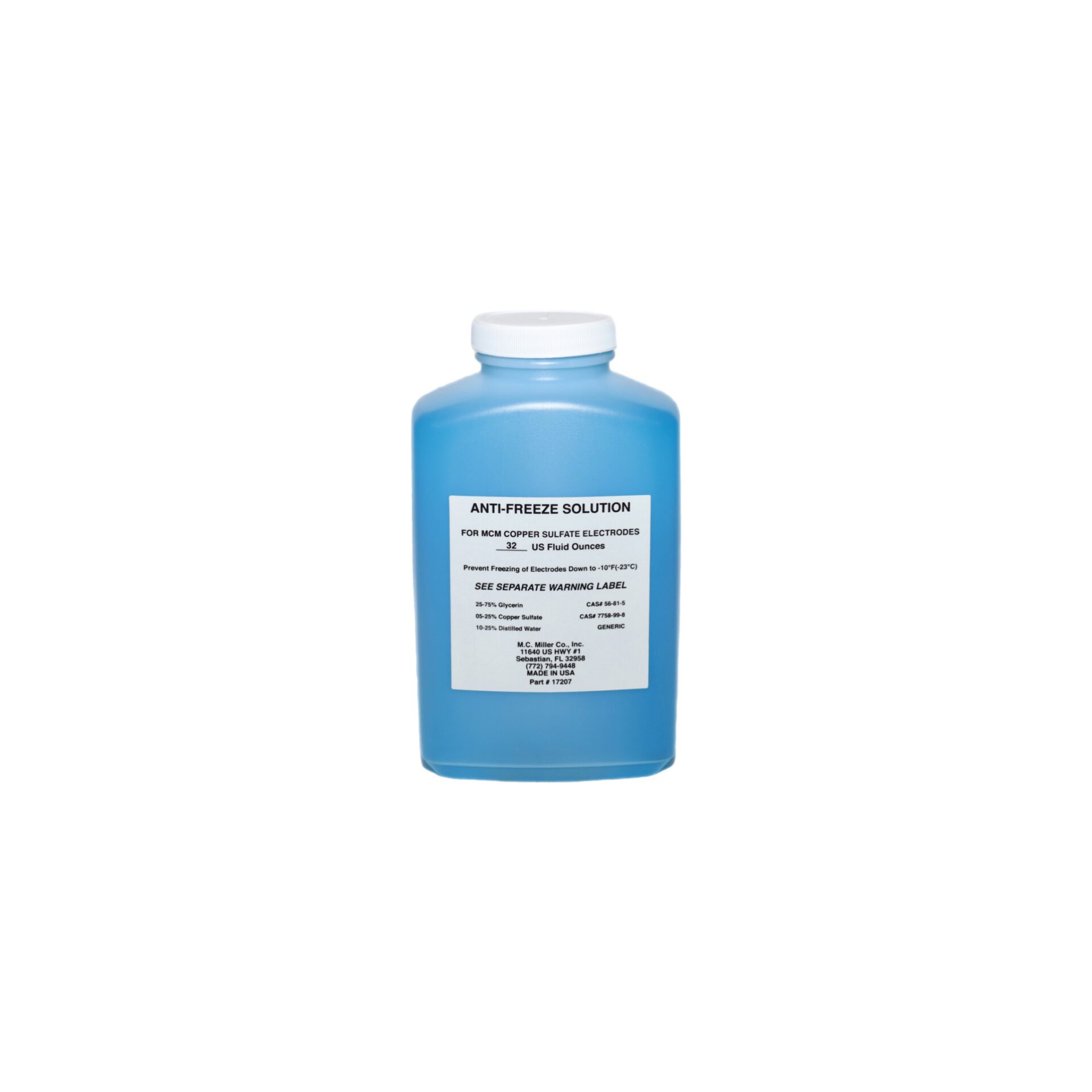 MCM #17207; 32 oz (1 qt.) Anti-freeze Solution - DO NOT USE with IonX ...
